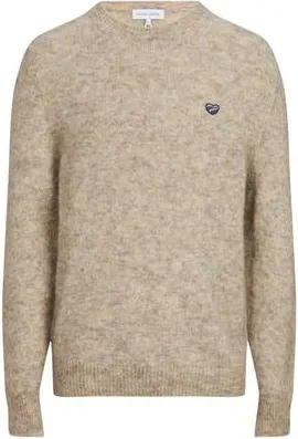 Maison Labiche Pull droit col rond en laine m&eacute;lang&eacute;e
