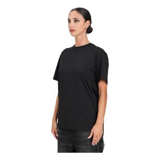 Diesel Femme, Tops, Noir, Taille: 36 FR T-shirt avec logo Oval D