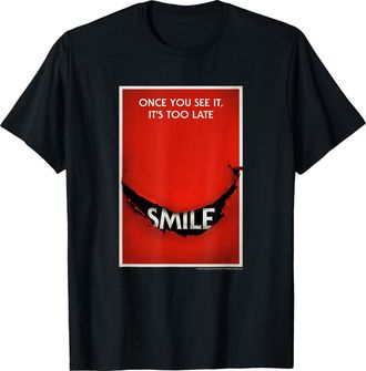 Smile Movie Once You See It Its Too Late Red Smile Poster T-Shirt