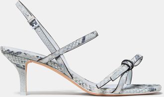 Kate Spade New York Kate Spade Loop Sandalen Mit Kitten-Heel In Schlangenlederoptik f&uuml;r Frauen in Blasses Saphirblau, Gr&ouml;&szlig;e: 38.5 | Leder