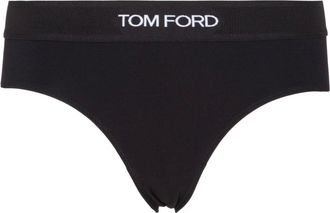 Tom Ford Femme, Sous-v&ecirc;tements, Noir, Taille: 40 FR Modal Signature Boy Shorts