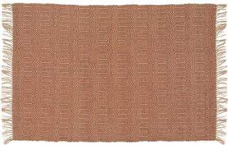 Oviala Oviala - Tapis à franges en jute naturel tissé main terracotta 160 x 230 cm