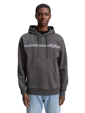 Tom Tailor Herren 1047942 Hoodie Sweatshirt mit Print, 35804-Ash Grey, M