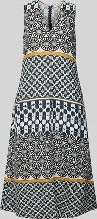 Marc O'Polo A-Linie Leinenkleid mit Allover-Muster