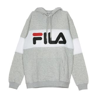 Fila Blockierte Kapuzenpullover Hellgrau - - Sweatshirts & Hoodies - Herren - Grau - L
