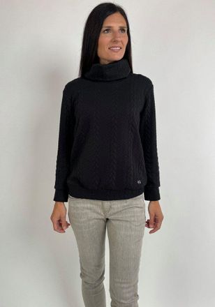 Seidel Moden Rollkragenpullover mit Logo Patch, MADE IN GERMANY