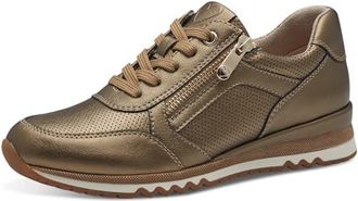 Marco Tozzi Baskets Plates avec Fermeture éclair pour Femme - Vegan, Or foncé., 37 EU