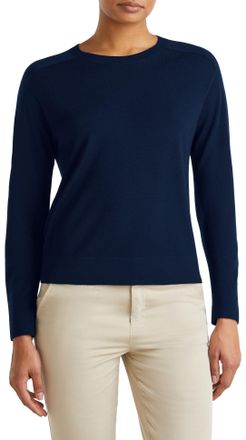 Benetton Damen Maglia G/C M/L 11ahd10cv Pullover, blau, XL
