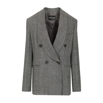 Emporio Armani Zweireihiger Blazer - - Jackets - Damen - Grau - L