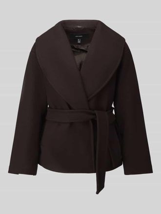 Vero Moda Regular Fit Teddy- / Webpelzjacke mit Bindeg&uuml;rtel Modell ANNE