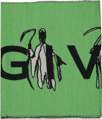 Givenchy T&uuml;cher & Schals - Givenchy Logo Wool Scarf - Gr. unisize - in Gr&uuml;n - f&uuml;r Damen