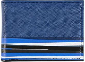 Draeger Portefeuille Homme Bleu Marine en Polyester - Format Pratique 12x2x9cm - 4 Rangements Cartes, 1 Transparent, 3 Poches - &Eacute;l&eacute;gant &Eacute;tui pour Cartes et Bi