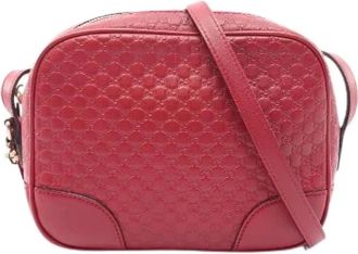 Gucci Sac bandouli&egrave;re en cuir Pre-owned Bree - Femme - Pre-owned - Rouge - Taille: ONE Size