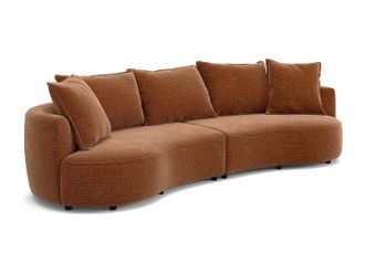 Vente-Unique Sofa 4-Sitzer - Chenille-Stoff - Terrakotta - CEPRANO de Maison C&eacute;phy
