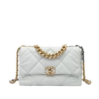 Chanel Pre-owned Large 19 Flap Bag - - Pre-owned - Damen - Wei&szlig; - ONE SIZE