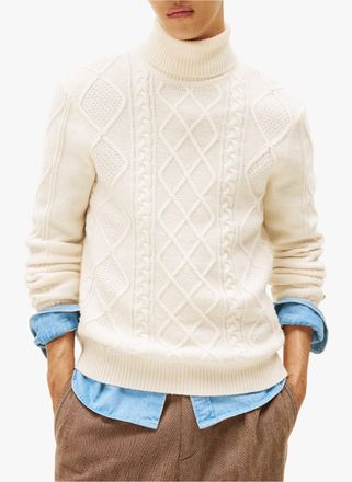 Tommy Hilfiger Pull &agrave; col roul&eacute; en laine m&eacute;lang&eacute;e