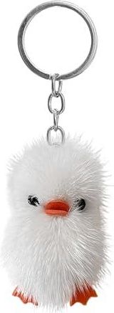 Generico Porte-cl&eacute;s en peluche - porte-cl&eacute;s en forme danimal en peluche - Pendentif en peluche - Accessoire pour sac &agrave; dos, sacs, cl&eacute;s, cadeaux, ado, Little Wh