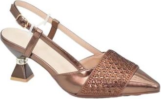 Generic Ensemble de chaussures et sacs assortis pour femme avec strass, Une paire de chaussures café, 40.5 EU
