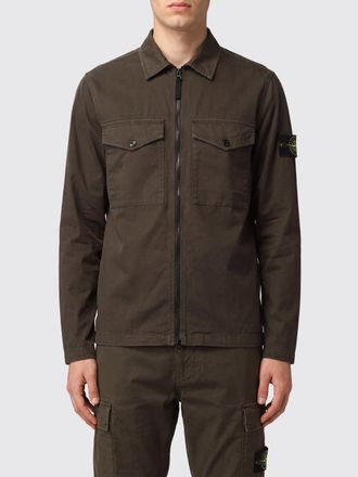 Stone Island Surchemise en coton bio stretch avec logo Compass