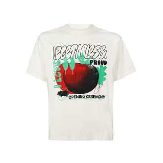 Opening Ceremony Bedrucktes Baumwoll-T-Shirt - - Tops - Damen - Wei&szlig; - S