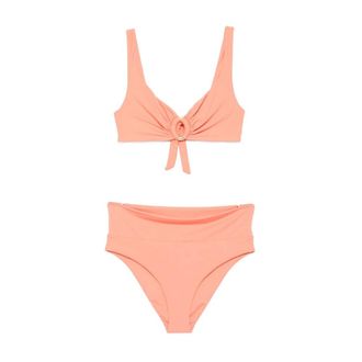 Fisico Bikinihose mit hohem Bund und Ringdetail - - Swimwear - Damen - Orange - XL