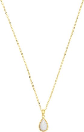 Amor Kette mit Anhänger 925 Sterling Silber Perlmutt Damen Sets, 42+3 cm, Gold, Kommt in Schmuck Geschenk Box, 2035998