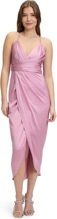 Vera Mont Damen Abendkleid mit Raffung 36, Peony Blush