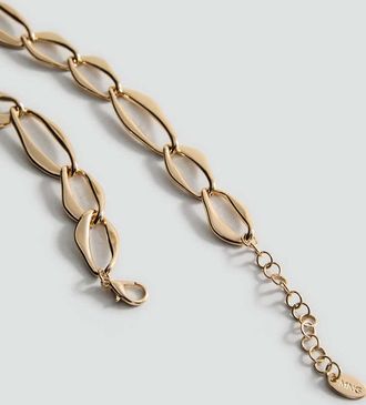 Mango Collier maillons plats or - Femme - Taille unique - MANGO