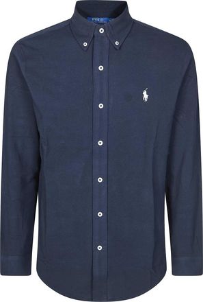 Polo Ralph Lauren Homme, Chemises, Bleu, Taille: XL Camicia in jersey collo ampio