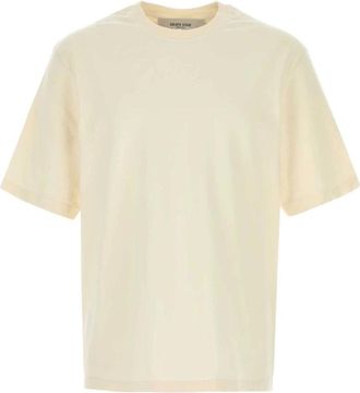 Golden Goose Homme, Tops, Beige, Taille: S T-shirt avec logo invers&eacute; au dos