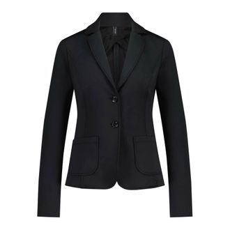 Marc Cain Stretchjersey Blazer mit &Auml;rmelschlitzen - - Jackets - Damen - Schwarzk - 2XL