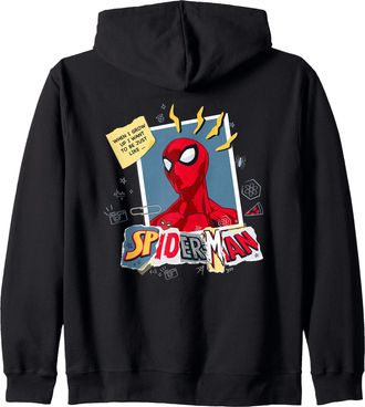 MARVEL Spider-Man When I Grow Up Torn Paper Collage Kapuzenjacke