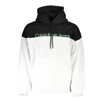 Calvin Klein Homme, Sweatshirts et sweats &agrave; capuche, Blanc, Taille: XL Sweat &agrave; Capuche Blanc Manches Longues Logo