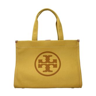 Tory Burch Logo-Stickerei Canvas-Tragetasche - - Bags - Damen - Gelb - ONE SIZE