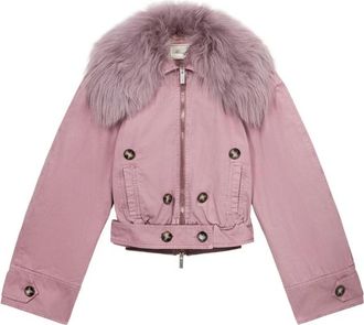 Blumarine Textured-collar Jacket