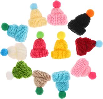 Healifty 55 Stück Mini Mütze Dekoration Für Bastelprojekte Handgemachte Strick- Und Häkelhüte Für Kinder Und DIY Geschenke