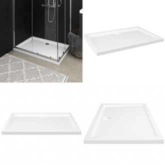 vidaXL Duschtasse abs Rechteckig Weiß 70x100 cm - Duschwanne - Duschwannen - Home & Living - Weiß