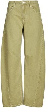 Topshop Gerade geschnittene Hose aus Baumwolle von Topshop in Grün