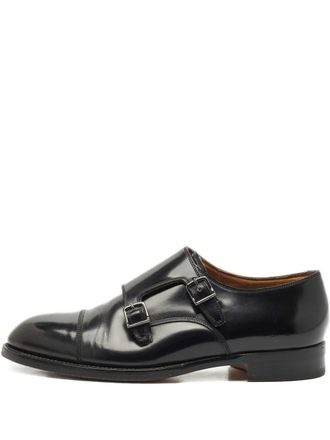 Giorgio Armani chaussures &agrave; double boucles - Noir