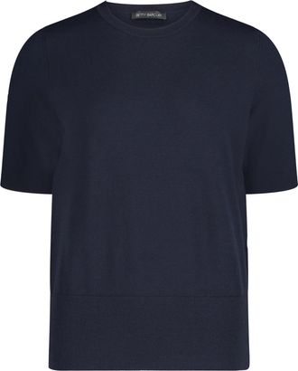 Betty Barclay Damen Basic-Pullover Kurzarm 38, dunkelblau