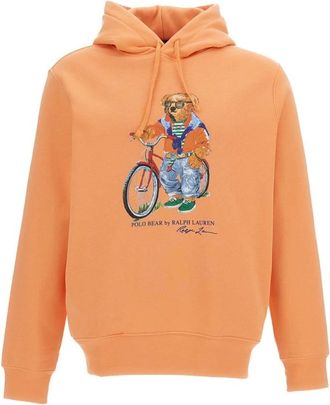 Polo Ralph Lauren Homme, Sweatshirts et sweats &agrave; capuche, Orange, Taille: S SweaT-shirts &agrave; capuche