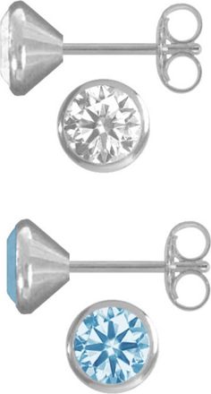 Firetti 2 Paar Ohrstecker rund mit Zirkonia (4tlg.)