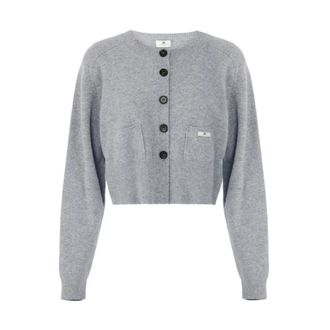 Elisabetta Franchi Mk12T66E2 431 Strickjacke - - Knitwear - Damen - Grau - S
