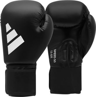 adidas Unisex Speed 50 Boxhandschuhe, Schwarz/Wei&szlig;, 12 oz EU