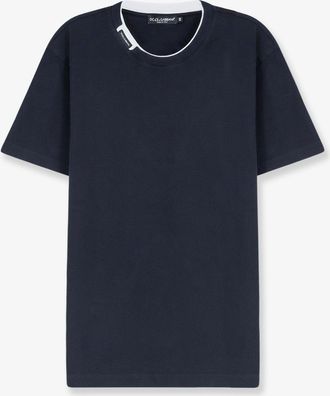 Dolce & Gabbana Cotton t-shirt with contrasting profile - DOLCE & GABBANA - gender_Man