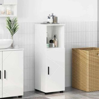vidaXL Cabinet de salle de bain Blanc brillant 30 x 35 x 95 cm vidaXL