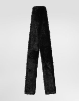Dolce & Gabbana Schal Aus Shearling - Mann Schals Und T&uuml;cher Schwarz Pz