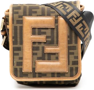 Fendi Hobo Bags - Mini FF Zucca Canvas Crossbody - Gr. unisize - in Braun - f&uuml;r Damen