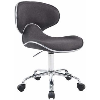 Clp Tabouret de travail de conception &eacute;quip&eacute; de roues et de diff&eacute;rentes couleurs si&egrave;ges en tissu colore : gris fonc&eacute;