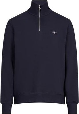 GANT Sweatshirt &agrave; col zipp&eacute; en coton m&eacute;lang&eacute;